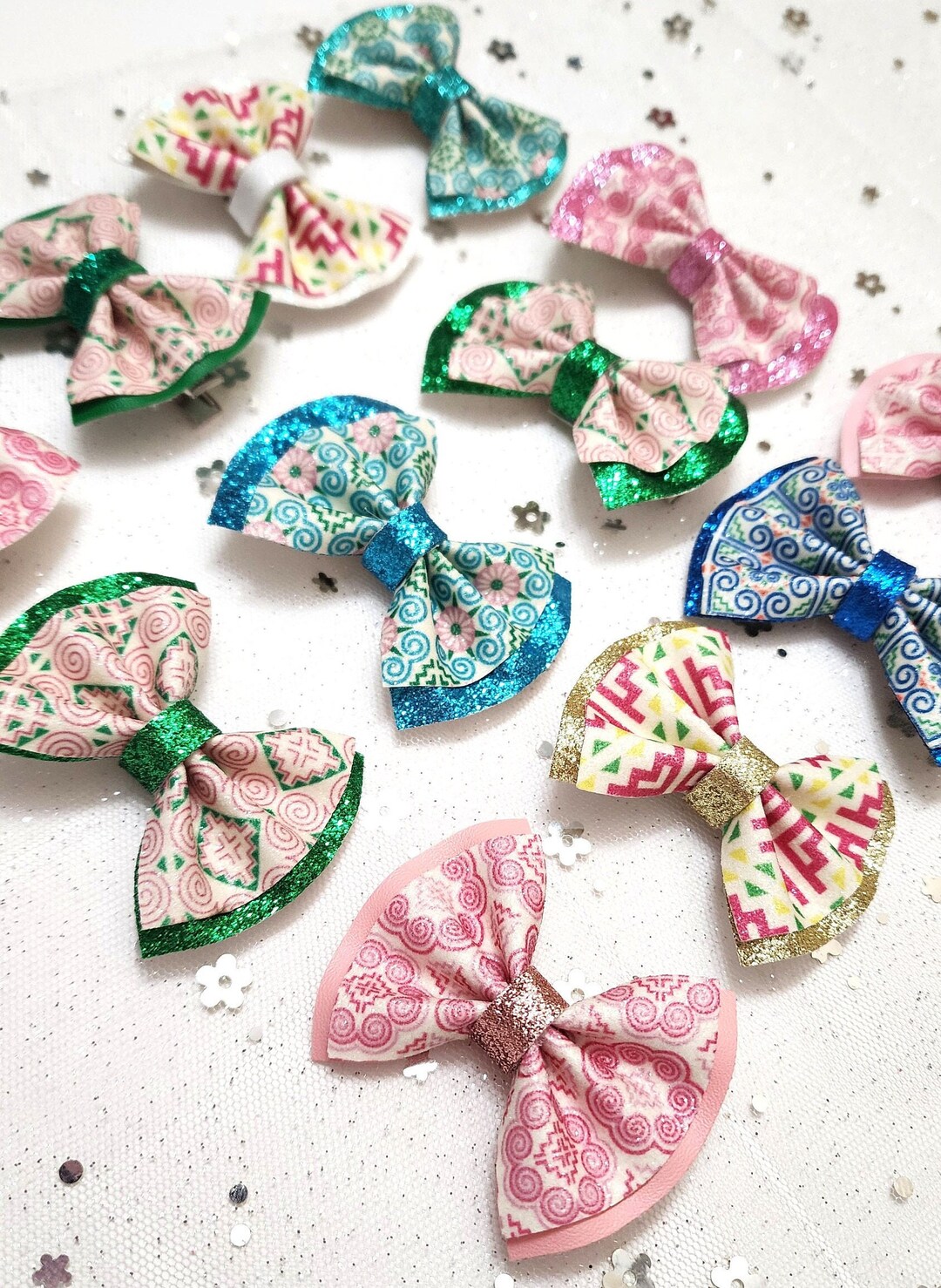 Hmong Print Hair Bow - Etsy