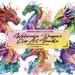 18 Watercolor Dragon Pngs - Instant Download, Fantasy Clip Art, Magic ...