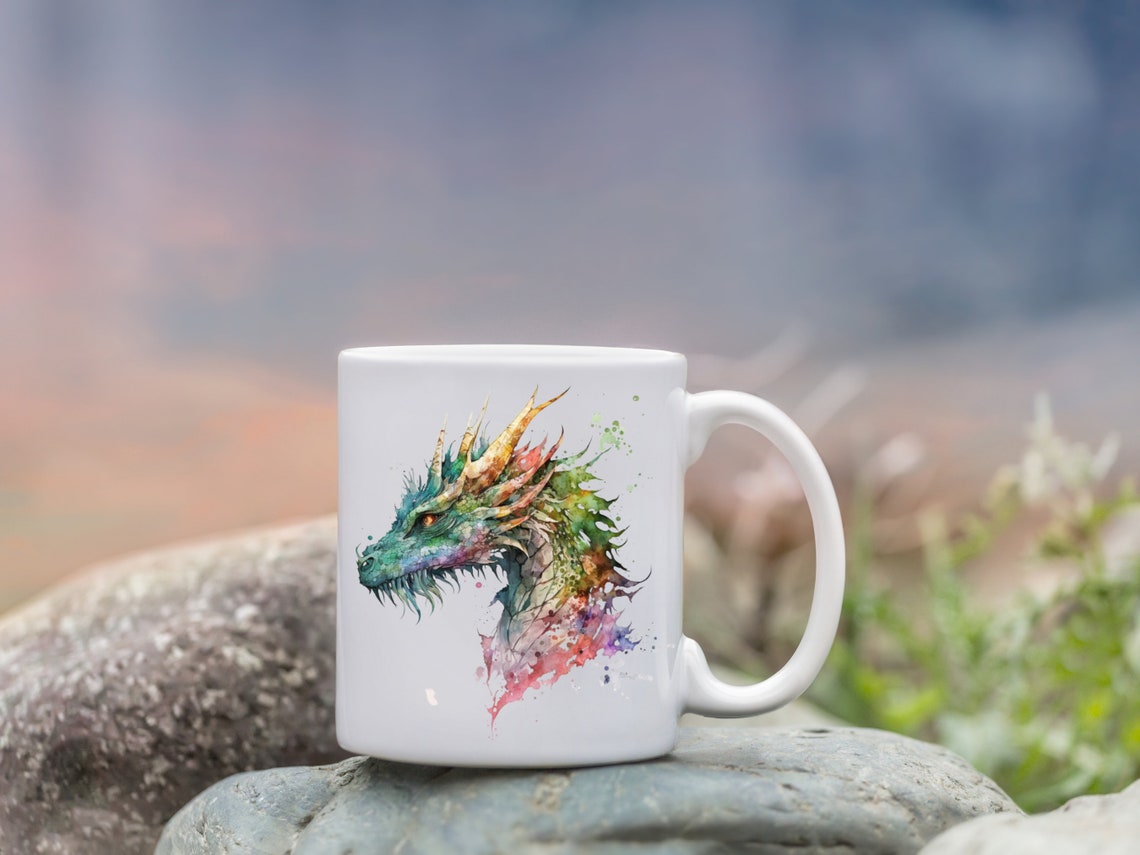 18 Watercolor Dragon Pngs - Instant Download, Fantasy Clip Art, Magic ...