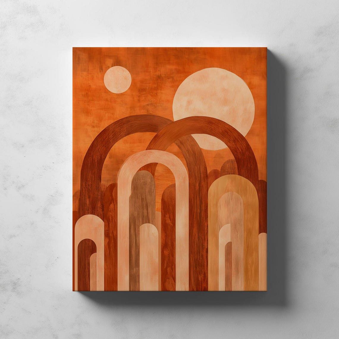 Terracotta Desert Landscape Art Print: Boho Modern Wall Decor (digital ...