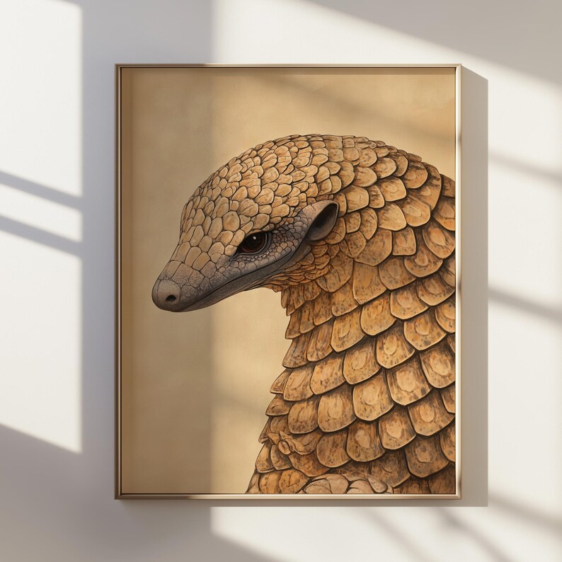 Pangolin Ukiyoe Art Japanese Wildlife Decor, | Coffee Wall Art ...