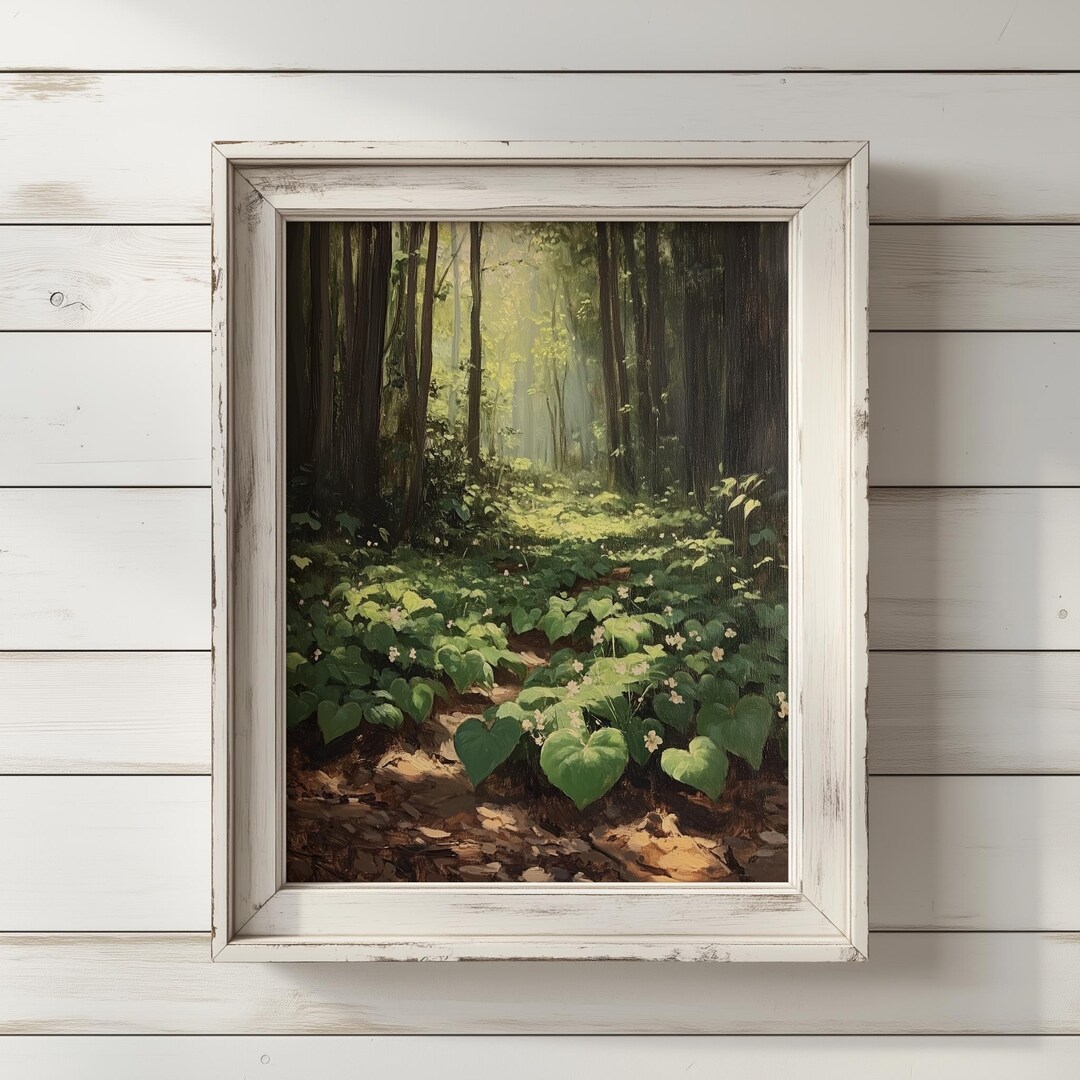 Wild Ginger Forest Clearing Art Print: Botanical Woodland Decor ...