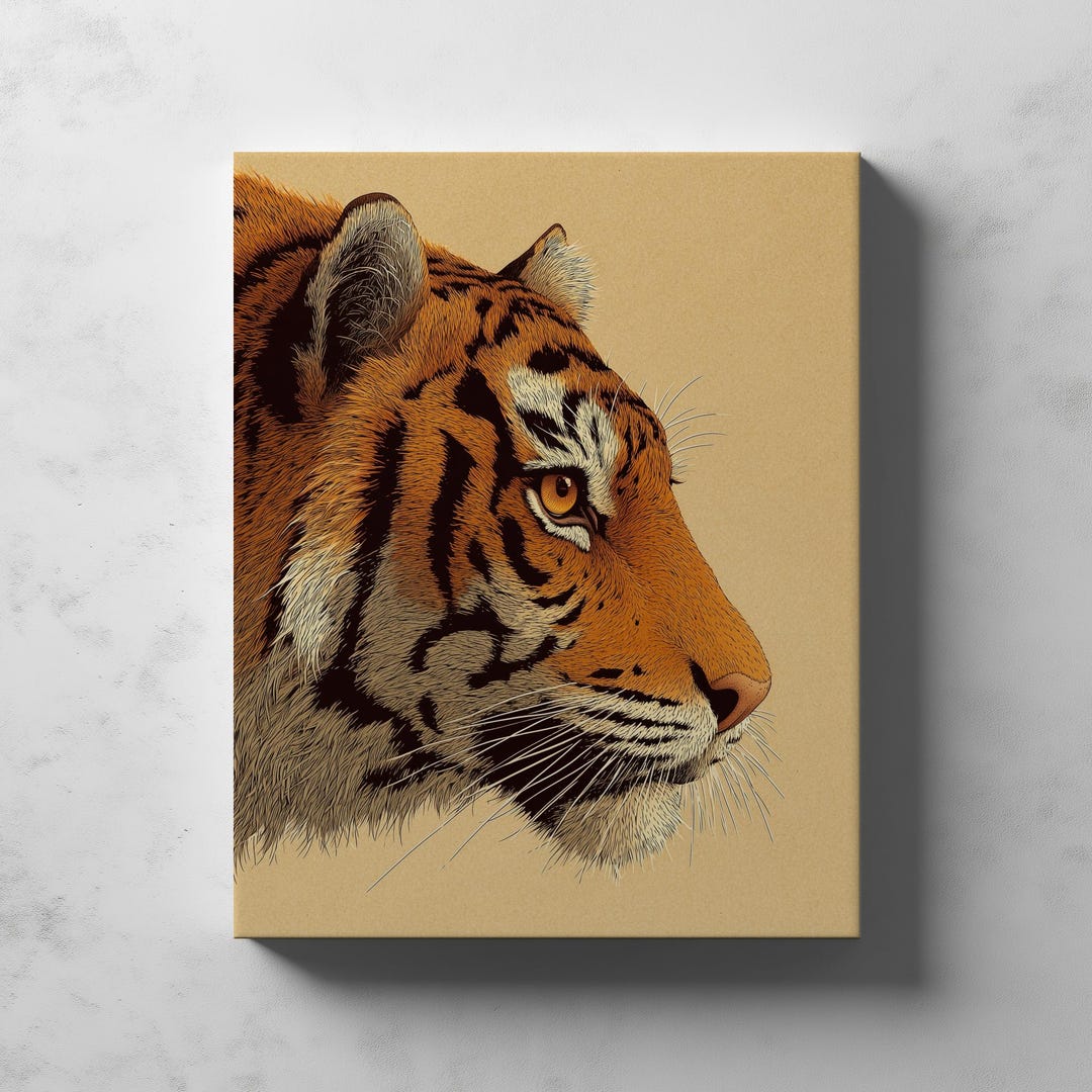 Eye of the Tiger Portrait Ukiyoe Japanese Wall Art | Printable Digital ...
