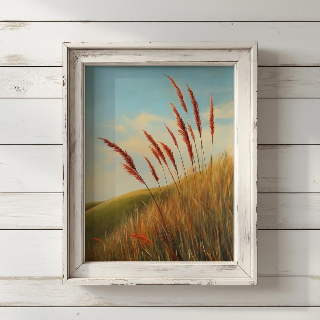 Red Baron on a Windy Hill - Digital Art Print, Nature-inspired Wall ...