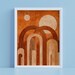 Terracotta Desert Landscape Art Print: Boho Modern Wall Decor (digital ...
