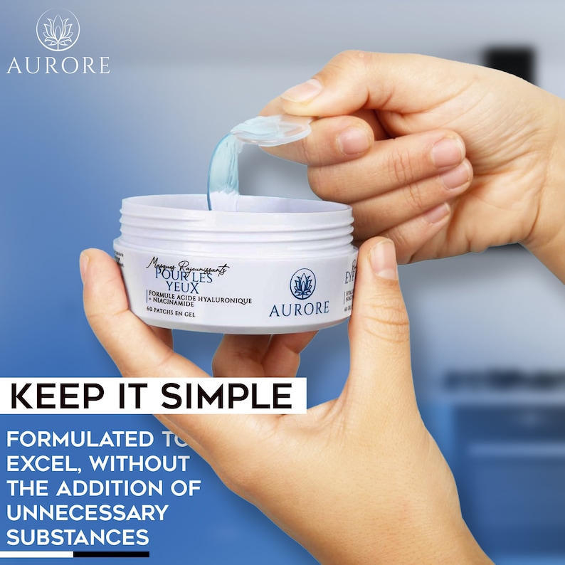 AURORE Under Eye Masks | Hyaluronic Acid & Niacinamide | 30 Pairs ...