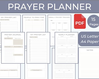 Prayer Journal, Bible Study, Gratitude Journal, God Digital Planner ...