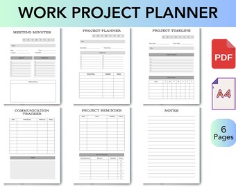 Project Planner Printable Project Management Project Timeline Tracker ...