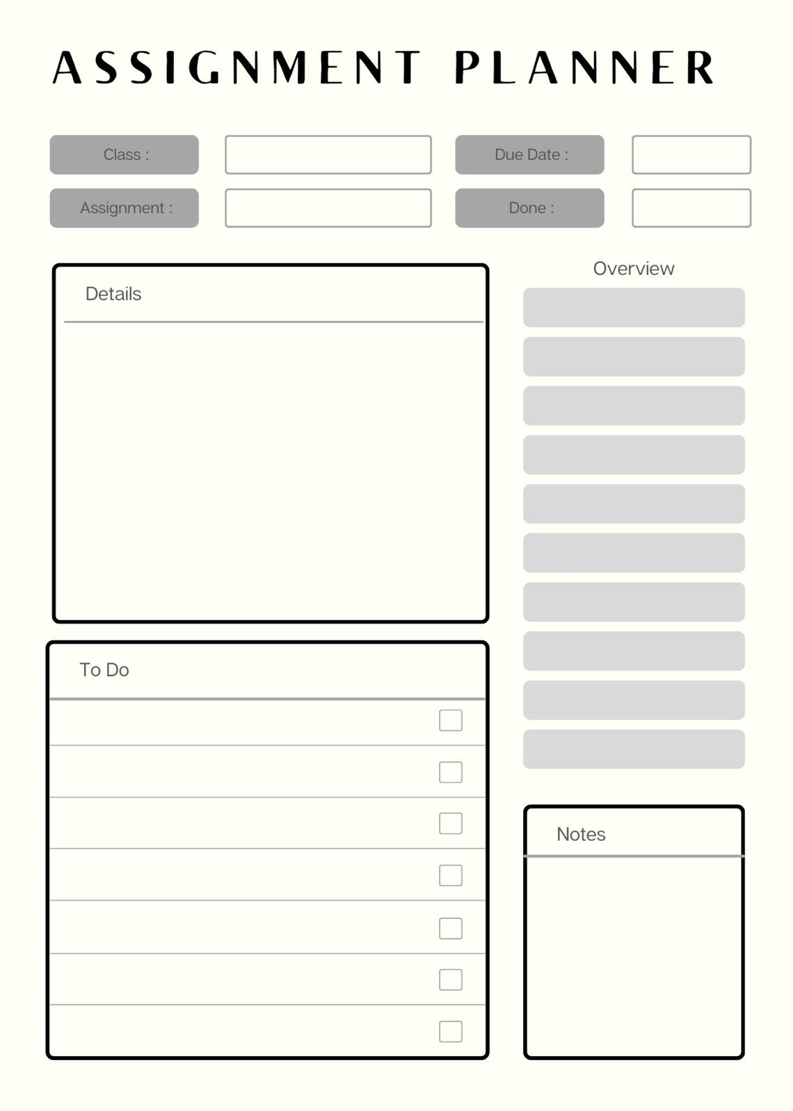 Student Planner, Printable Weekly Schedule, Academic Excellence ...