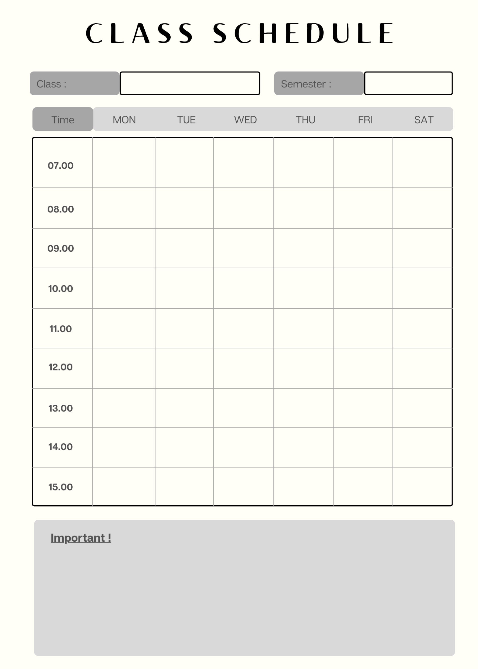 Student Planner, Printable Weekly Schedule, Academic Excellence ...