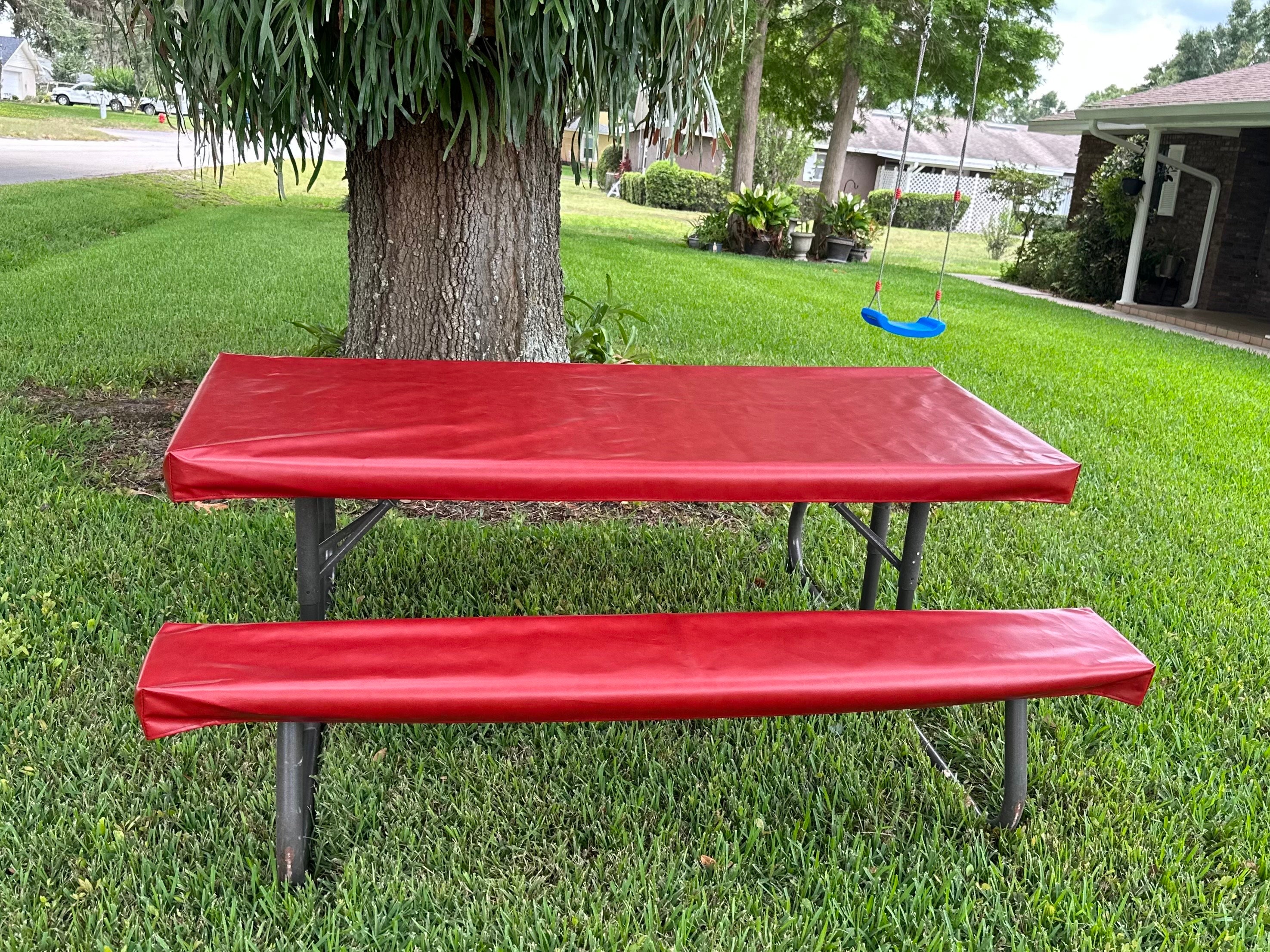 Fitted Vinyl Tablecloth 6ft Picnic Table/ Bench Cover - Etsy