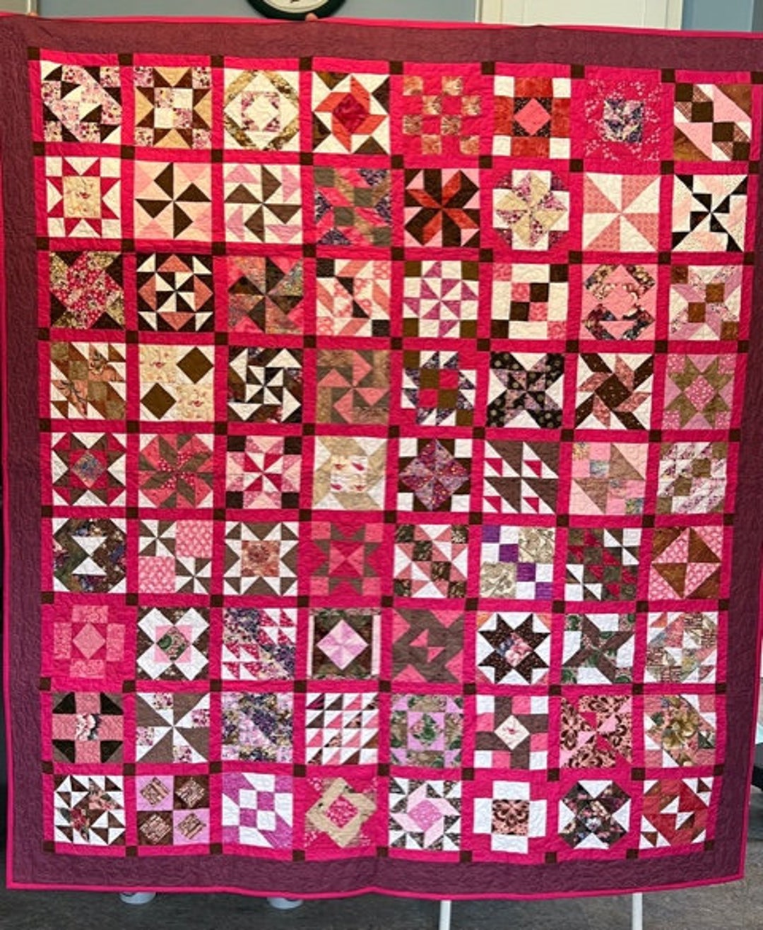 Pink Farmhouse Patchwork Quilt Traditional Design, Modern Execution ...