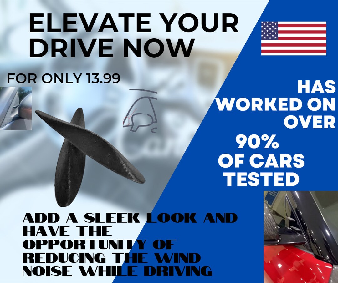 Aerofin 4- Pack: Universal Car Wind Noise Dampener. Fix to Wind Noise ...