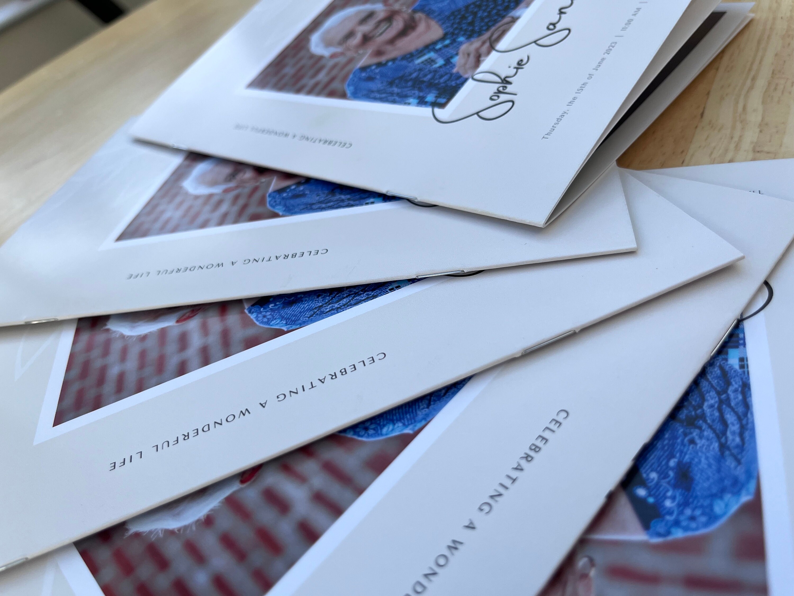 Funeral Order of Service Booklet Physically Printed Brochure up to 8 ...