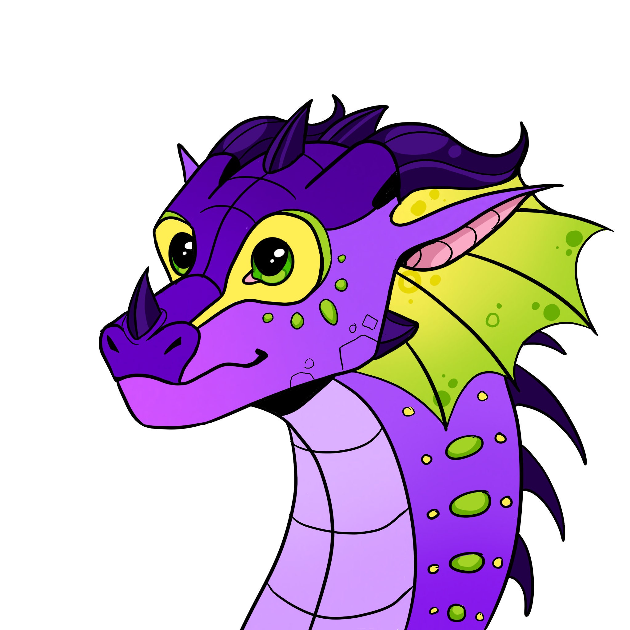 Dragon Fanart Commission 3/4 Perspective Bust - Etsy
