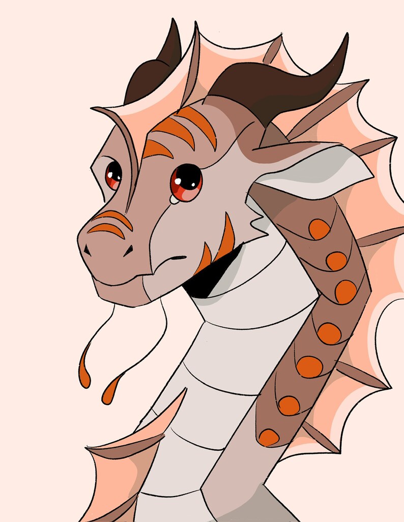 Dragon Fanart Commission 3/4 Perspective Bust - Etsy