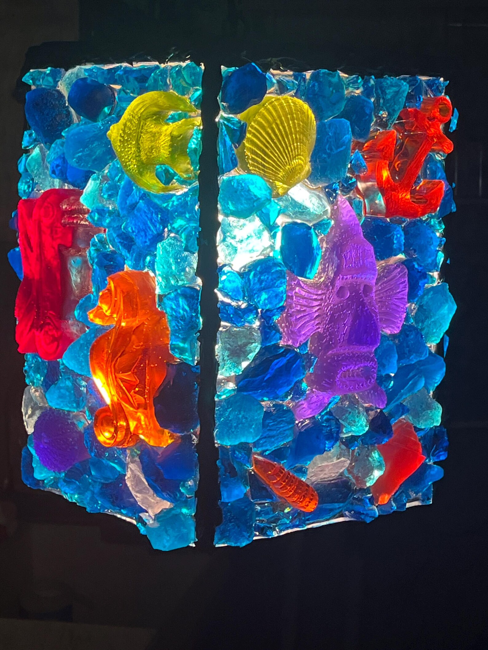 Tiki Aquarium Chunk Lamp Tiki Lamp Chunky Lucite Mid Century Style - Etsy