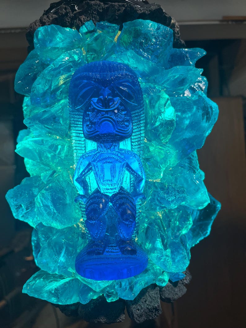 Tiki Cylinder Chunk Lamp Candy Lamp Tiki Lamp Mid Century Vintage Style ...