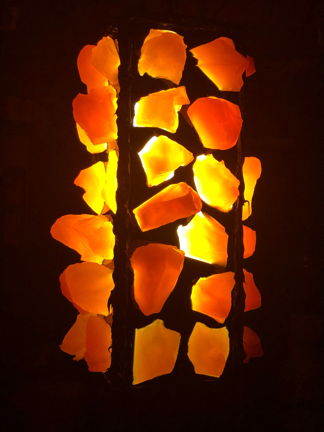 Giant Tall Rectangle Chunk Lamp Candy Lamp Tiki Lamp Mid Century Modern ...