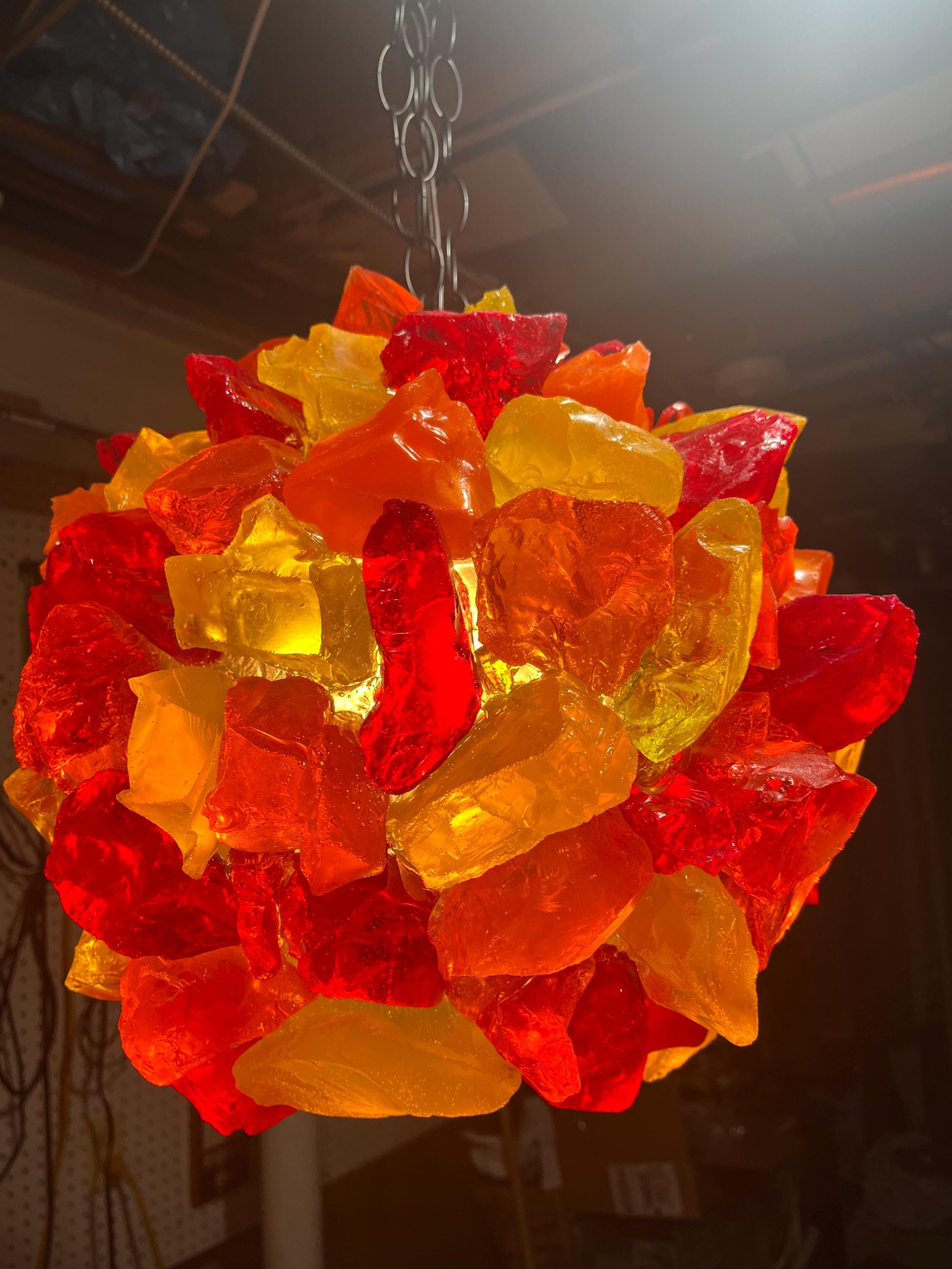 Giant Sphere Globe Rectangle Chunk Lamp Candy Lamp Tiki Lamp Mid ...