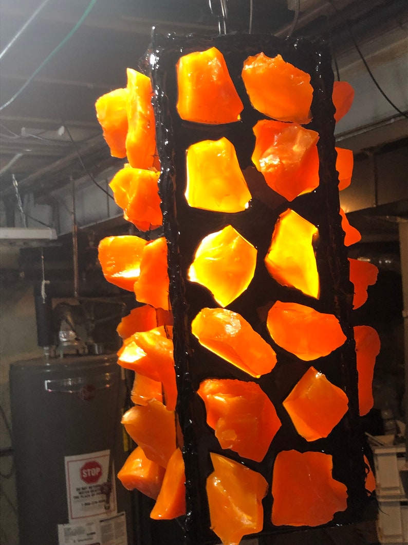 Giant Tall Rectangle Chunk Lamp Candy Lamp Tiki Lamp Mid Century Modern ...