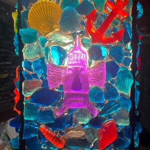 Tiki Aquarium Chunk Lamp Tiki Lamp Chunky Lucite Mid Century Style - Etsy