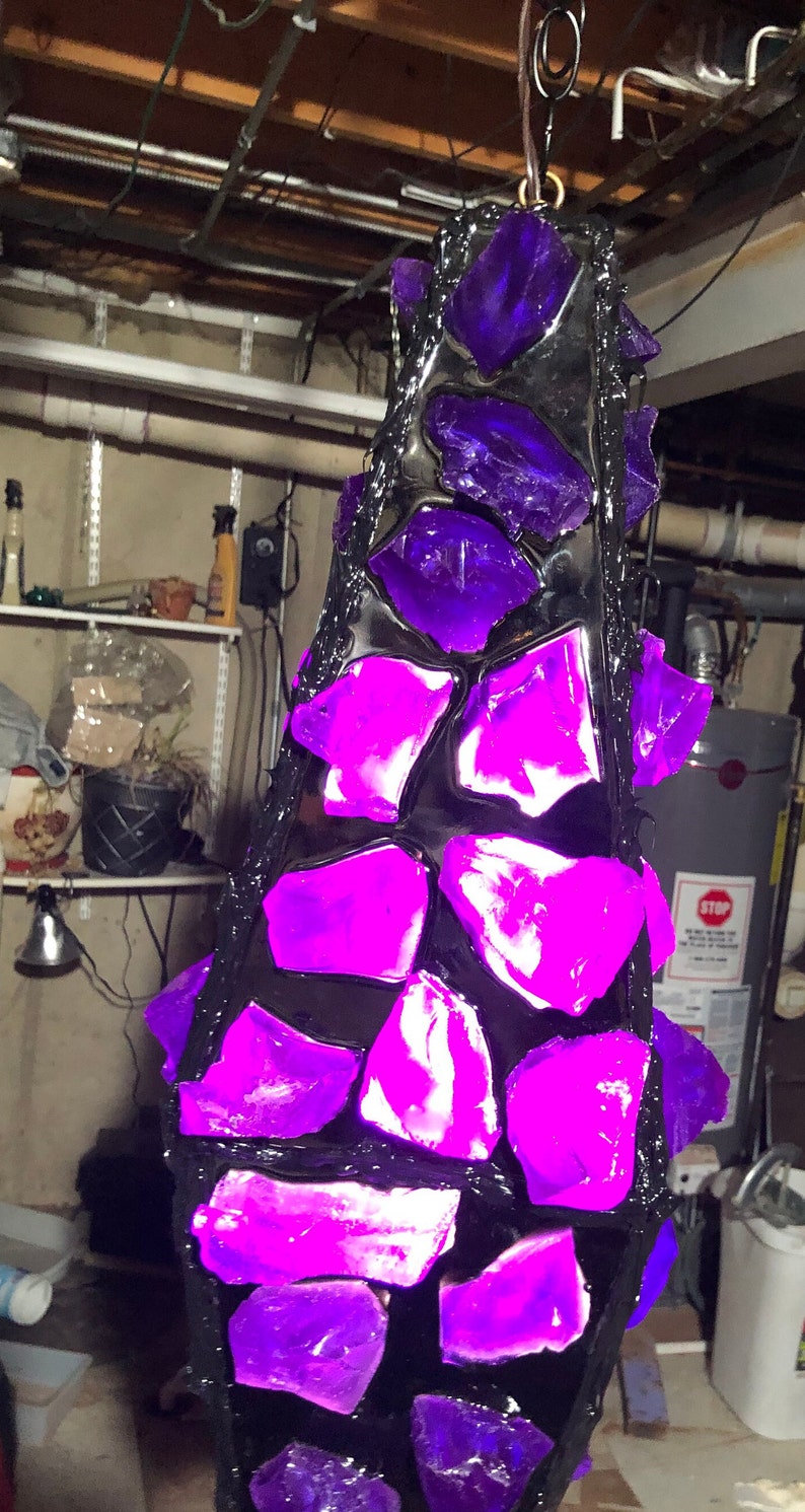 Giant Pyramid Chunk Lamp Candy Lamp Tiki Lamp Mid Century Modern Styled ...