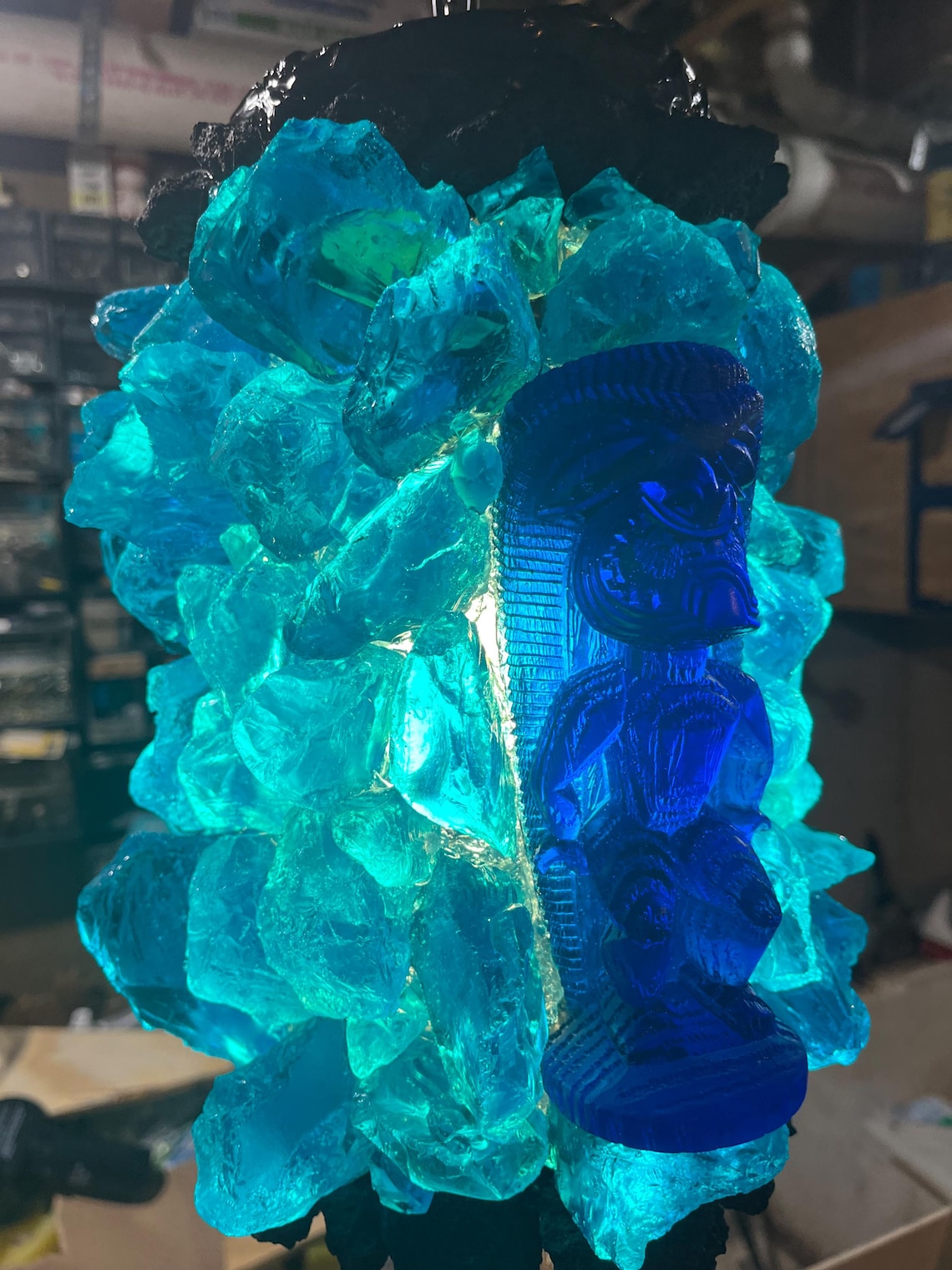 Tiki Cylinder Chunk Lamp Candy Lamp Tiki Lamp Mid Century Vintage Style ...