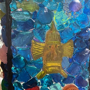 Tiki Aquarium Chunk Lamp Tiki Lamp Chunky Lucite Mid Century Style - Etsy