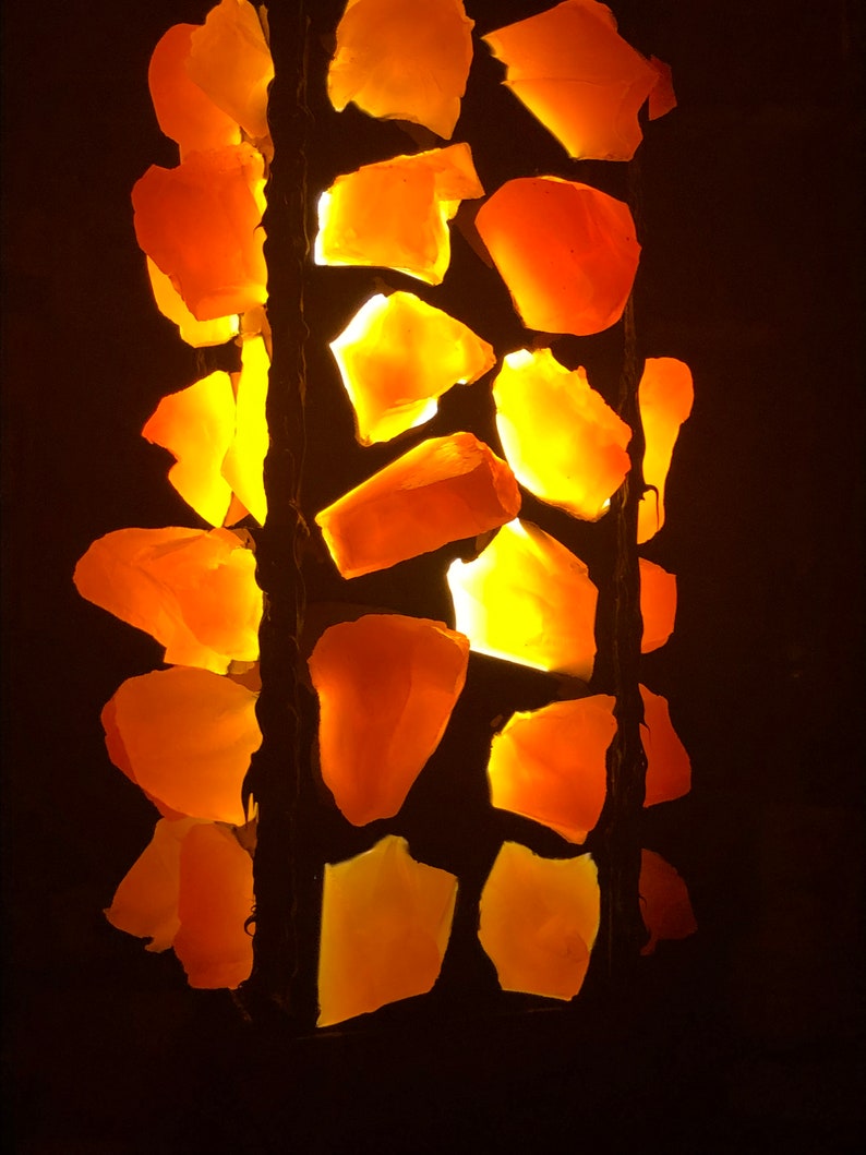 Giant Tall Rectangle Chunk Lamp Candy Lamp Tiki Lamp Mid Century Modern ...