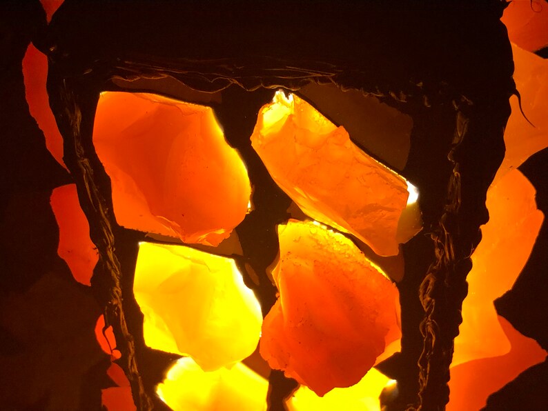 Giant Tall Rectangle Chunk Lamp Candy Lamp Tiki Lamp Mid Century Modern ...