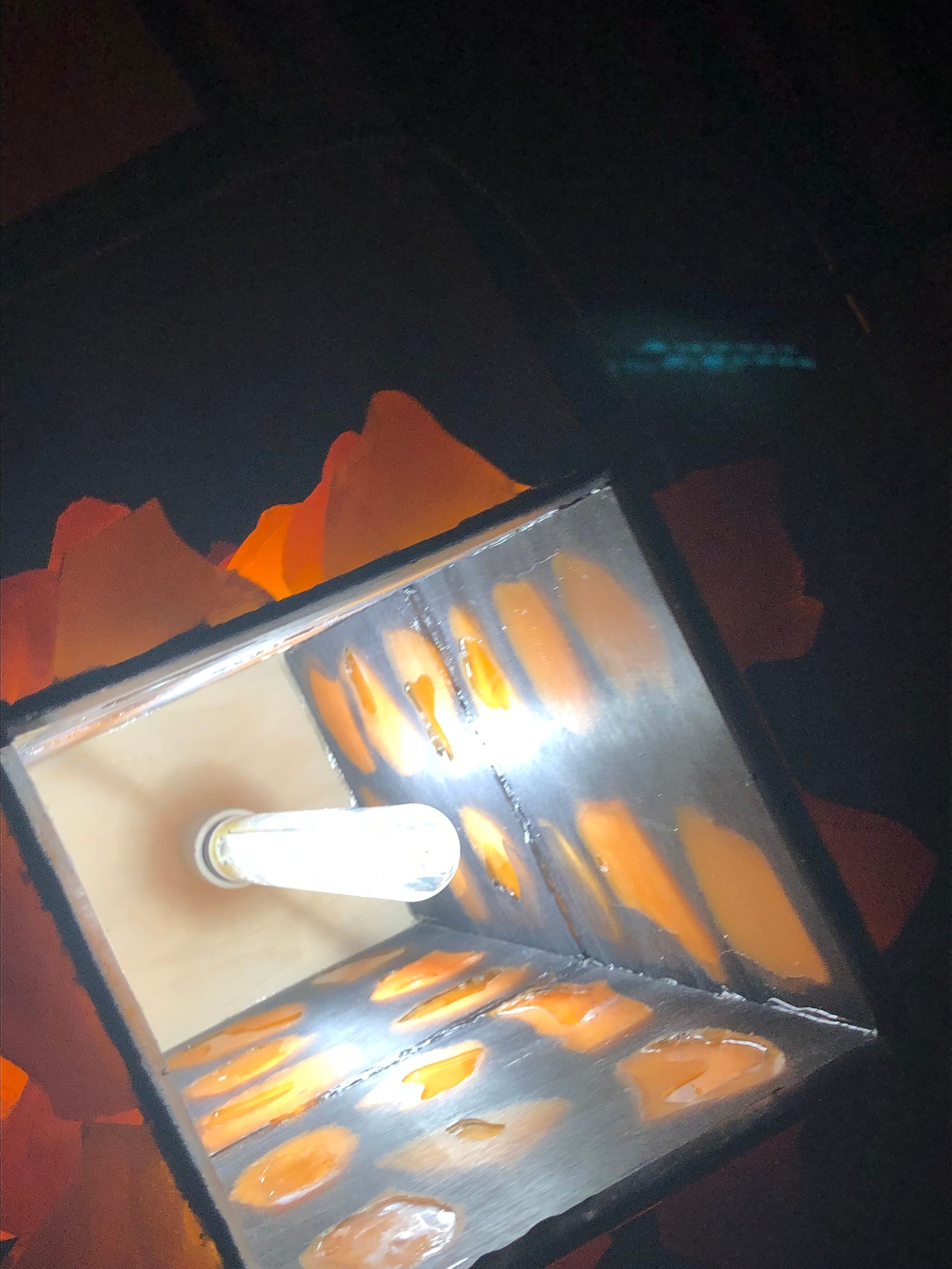 Giant Tall Rectangle Chunk Lamp Candy Lamp Tiki Lamp Mid Century Modern ...