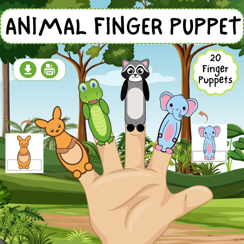 Animal Finger Puppet - Etsy