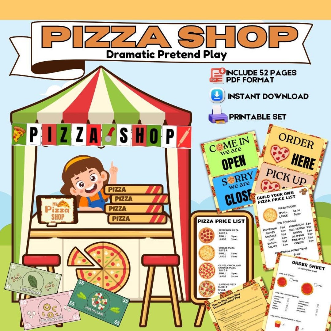 Pizza Shop Dramatic Play - Instant Download - Etsy