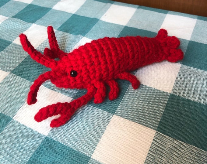 Crawfish Toy Lobster Crochet Crawfish Plushies Crawdad Toy Stuffed ...