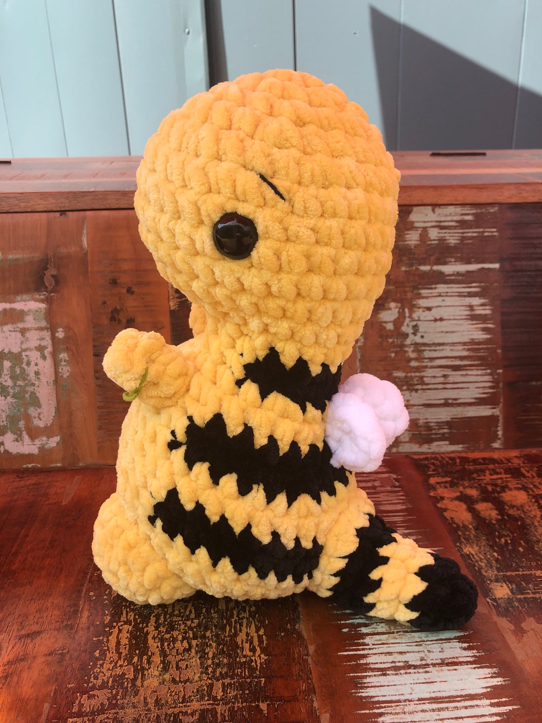 Jumbo bee Rex Plushy Huggable Stuffed Dino Velvet Crochet Stuffie ...