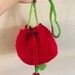 Cherry Bucket Bag; Crocheted Fruit Crossbody Bag; Handmade Cherry Purse ...