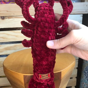 Crawfish Velvet Toy; Lobster Crochet; Crawfish Plushies; Crawdad Toy ...