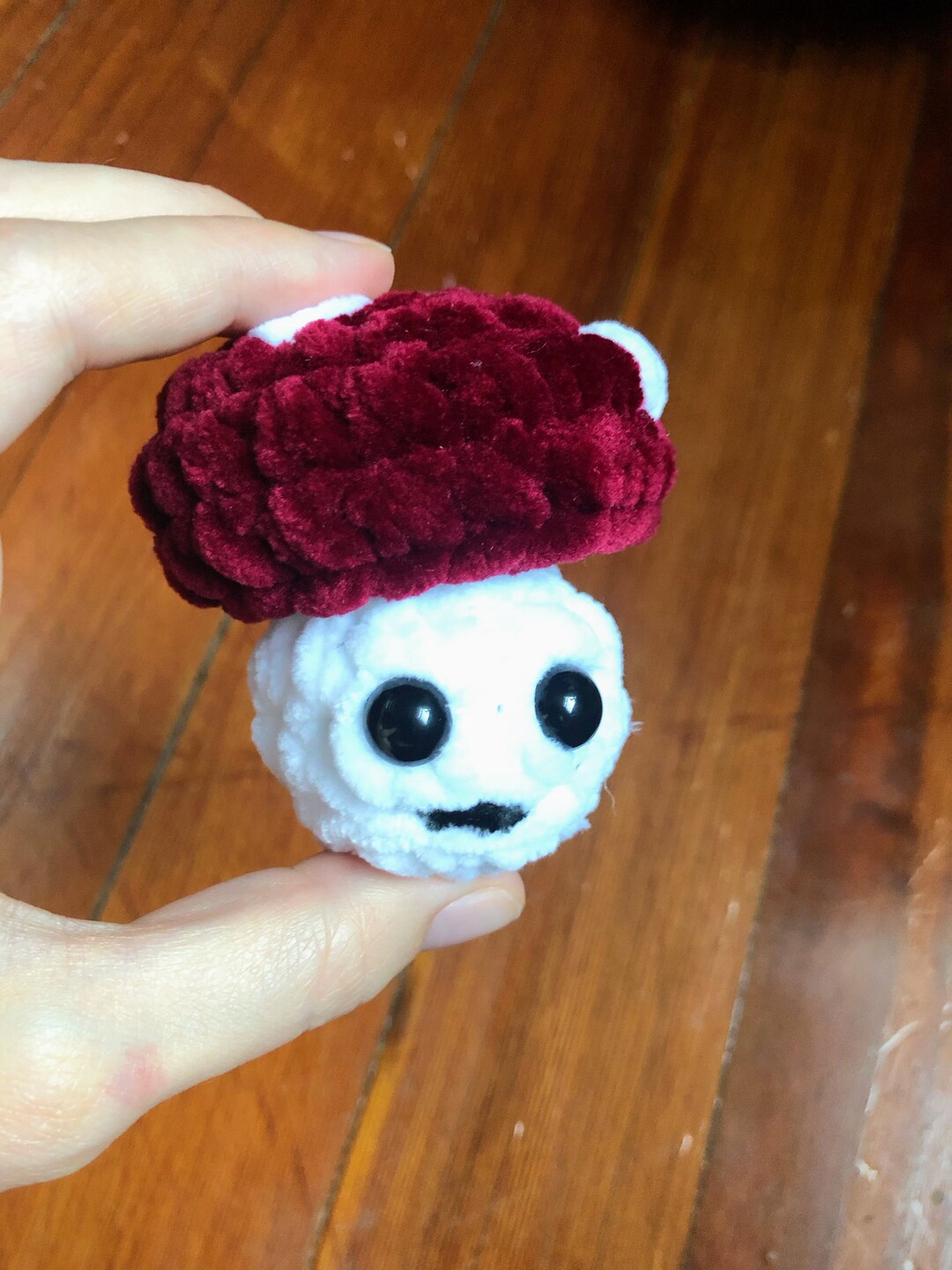 Mini Mushroom Plush; Velvet Crocheted Fungi; Amigurumi Interactive Toy ...