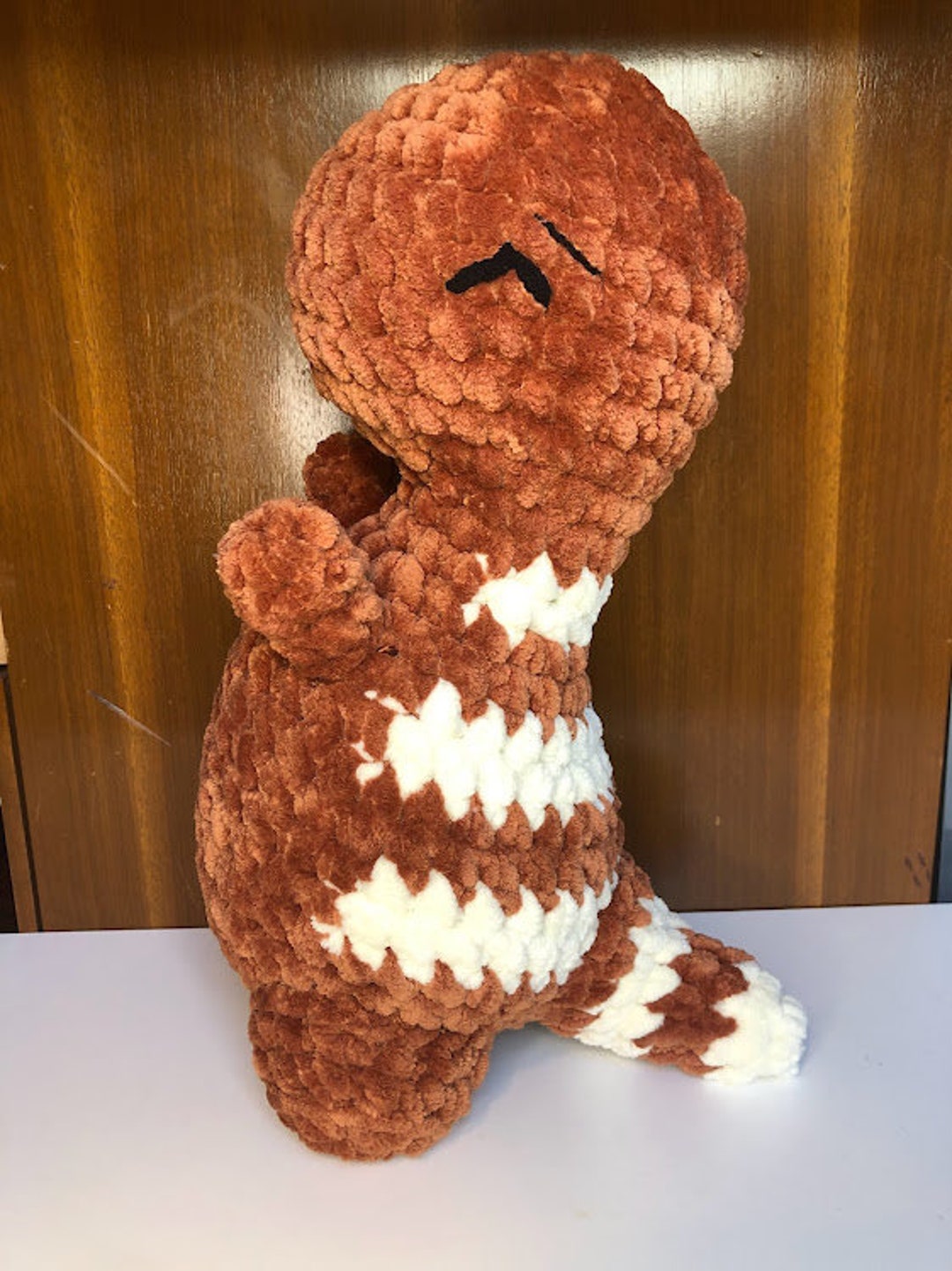 Jumbo T Rex Plushy No Plastic Dino Crochet Dinosaur Huggable Dino Toy ...