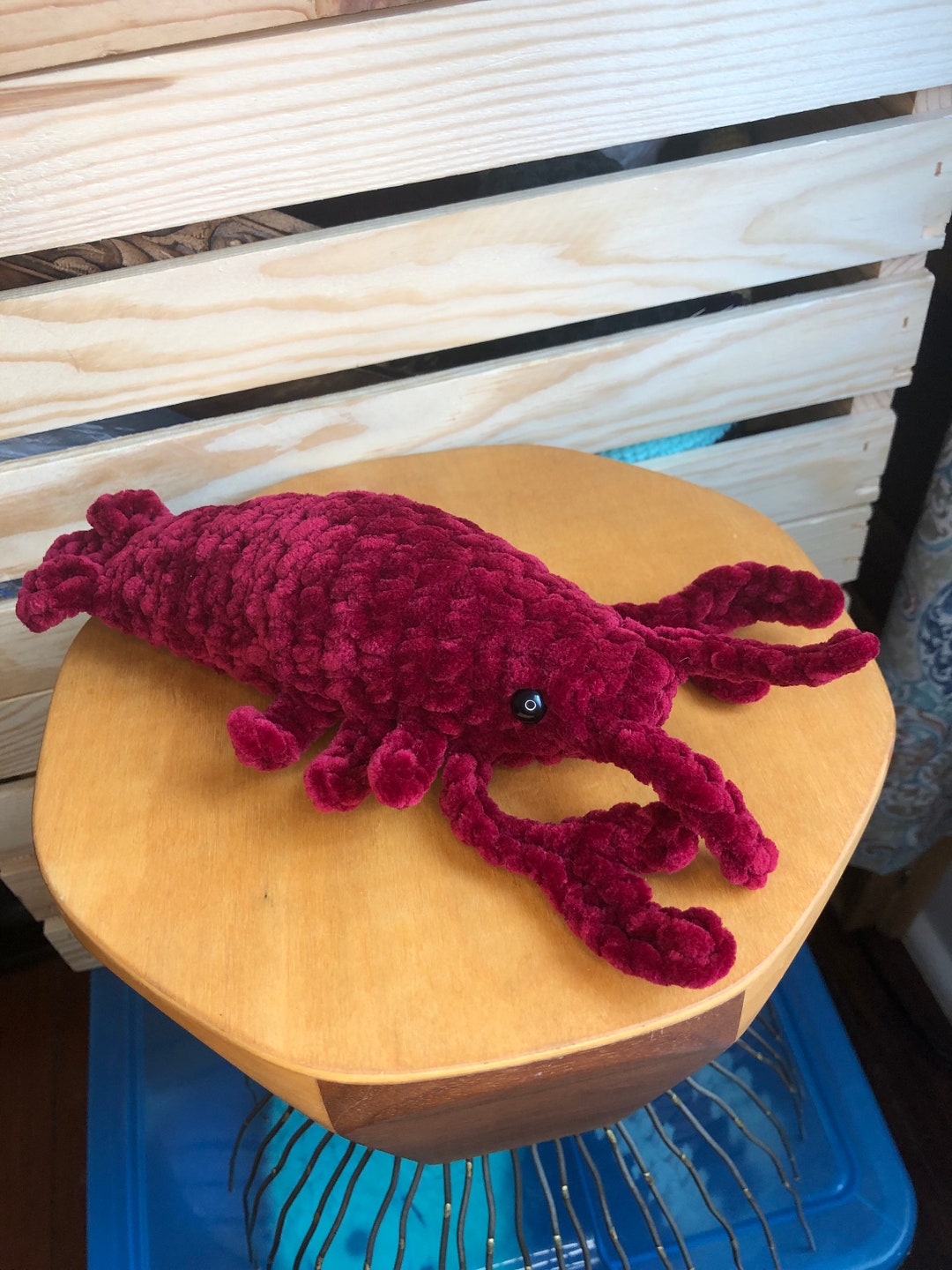 Crawfish Velvet Toy; Lobster Crochet; Crawfish Plushies; Crawdad Toy ...