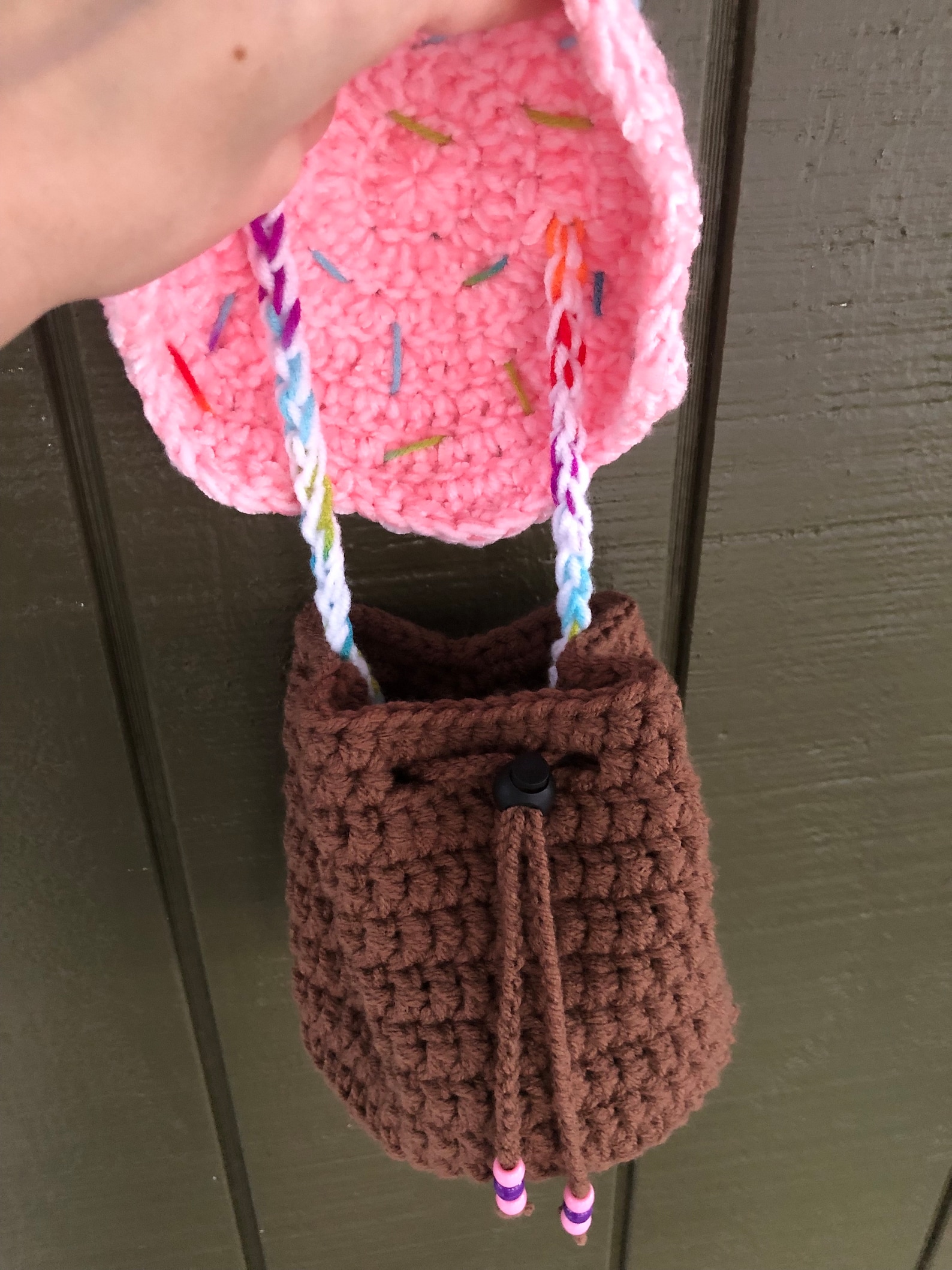 Cupcake Bucket Bag Crochet PATTERN; Cupcake Candy Bag; Crossbody Ice ...