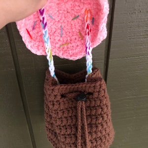 Cupcake Bucket Bag Crochet PATTERN; Cupcake Candy Bag; Crossbody Ice ...
