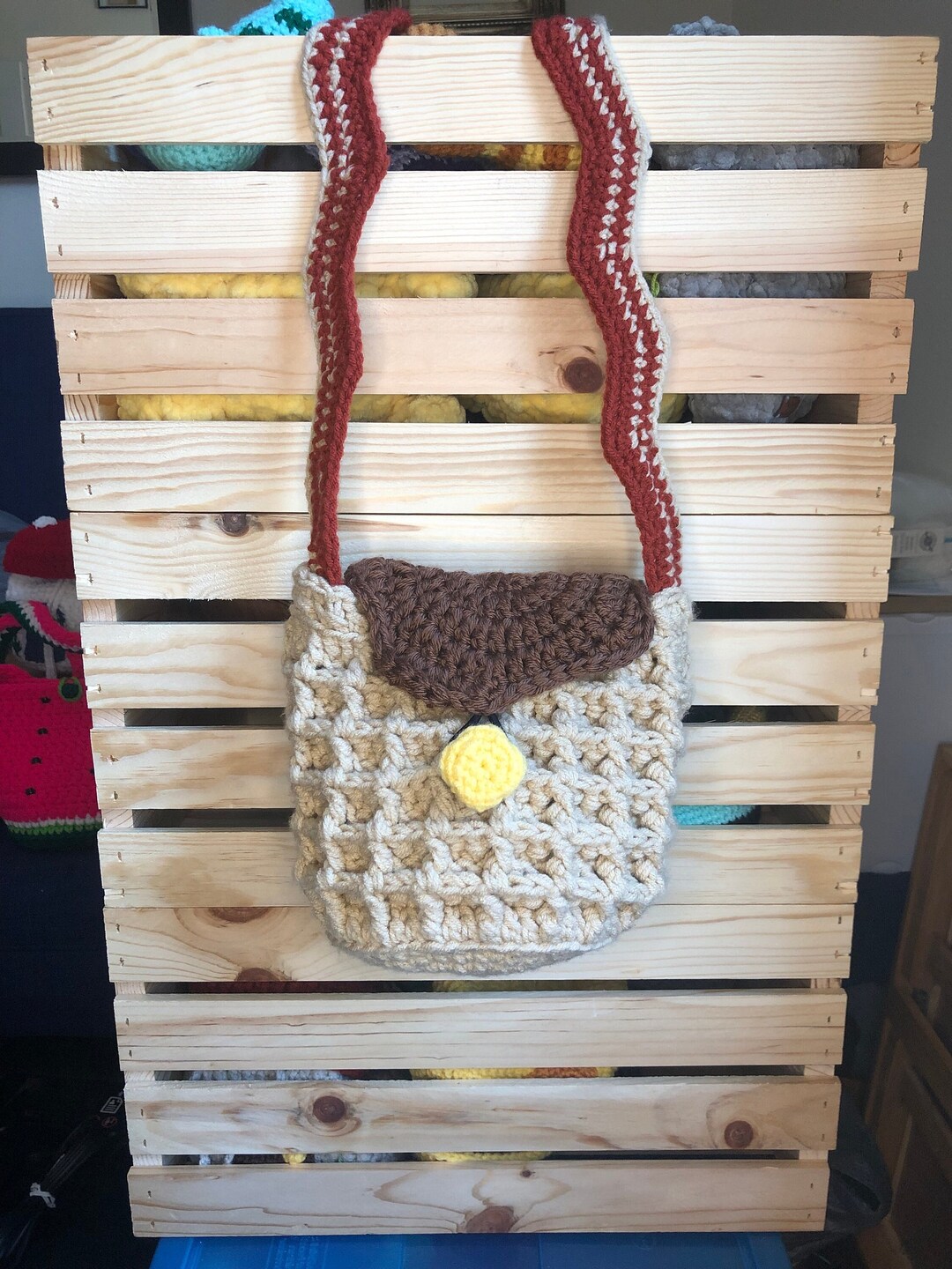 Breakfast Bag Waffle Purse; Crochet Bacon Bag - Etsy