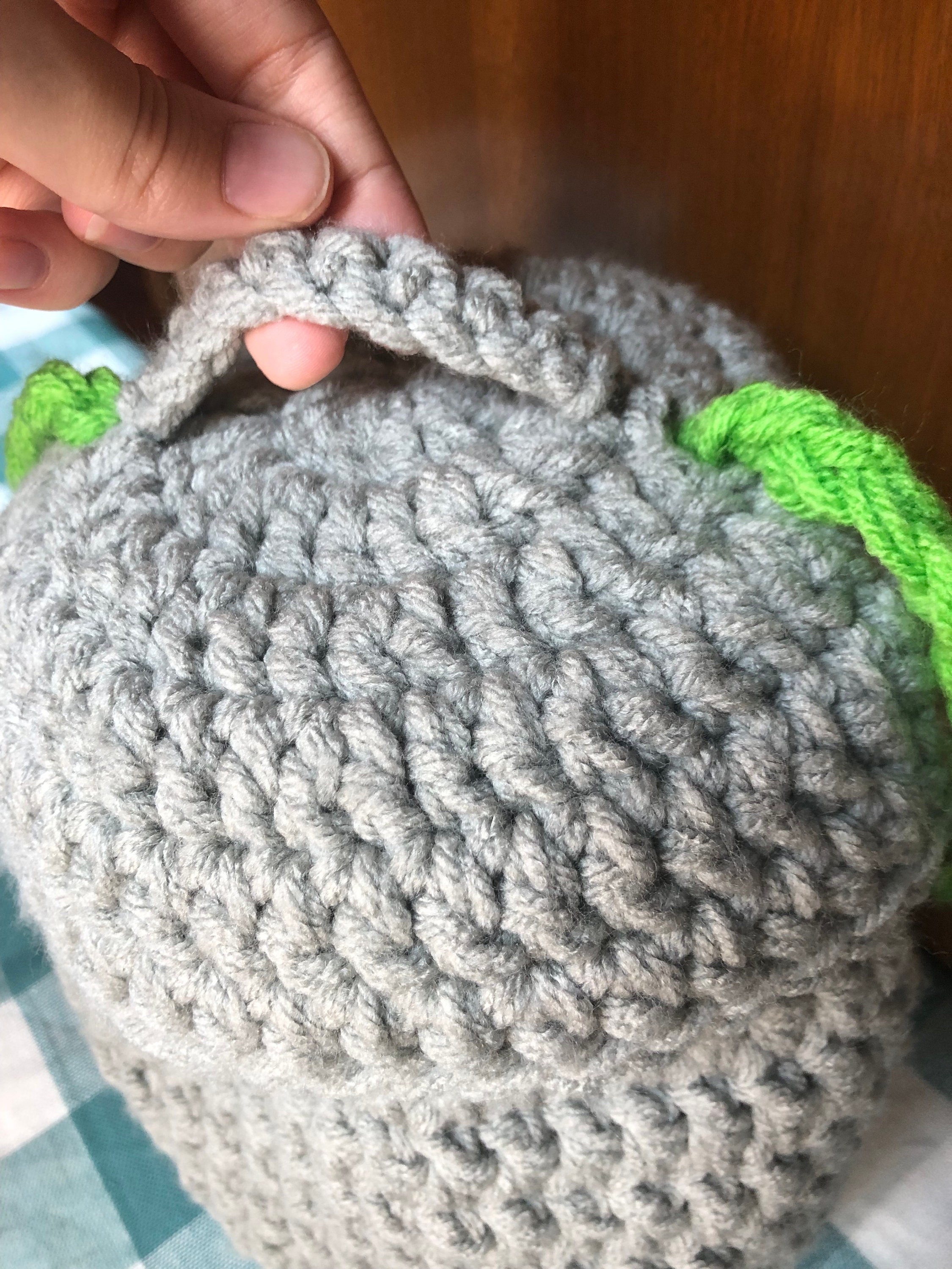 Oscar the Grouch Bucket Bag Crocheted Sesame Street Crossbody - Etsy