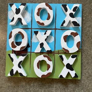 Cow Farm Tic Tac Toe Board - Etsy