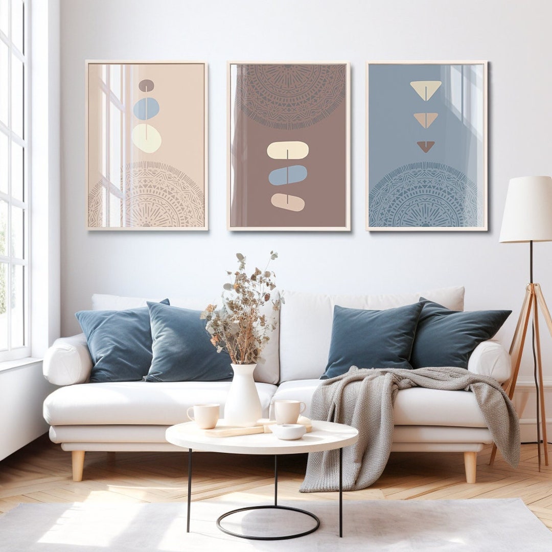 Aesthetic Trendy Printable Wall Art Set of 3 for Boho Wall Decor - Etsy