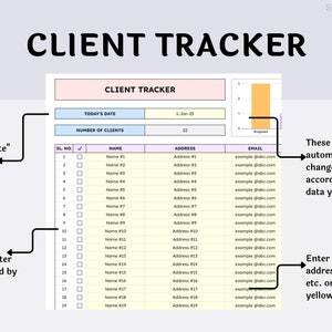 Client Tracker Google Sheet, Business Client Template, Client Tracker ...