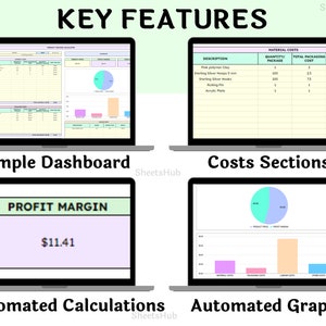 Product Pricing Calculator, Pricing Template, Business Spreadsheet, BEP ...