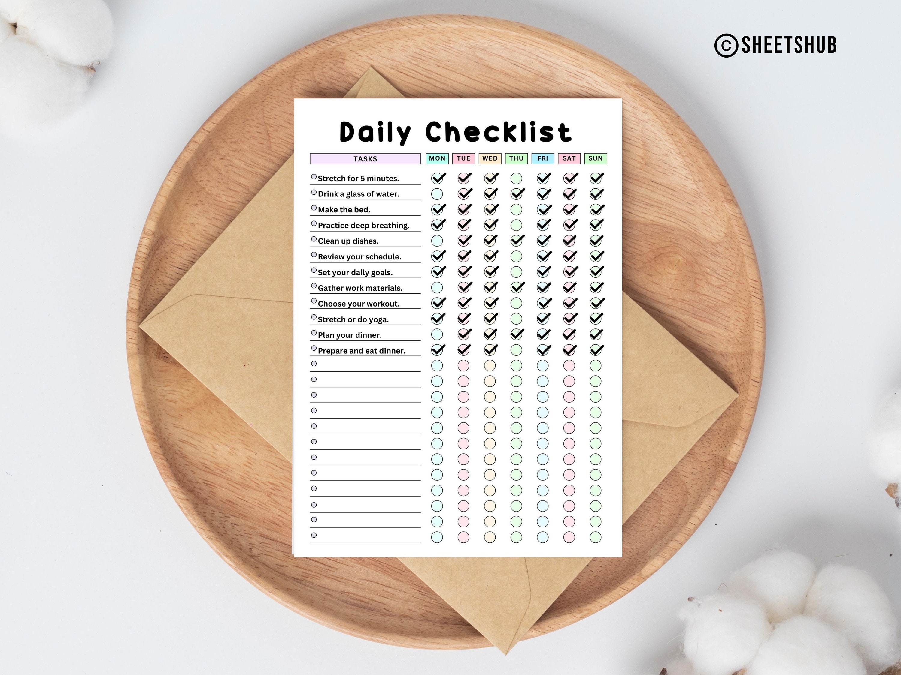 Printable Daily Checklist for Kids Kids Daily Checklist - Etsy